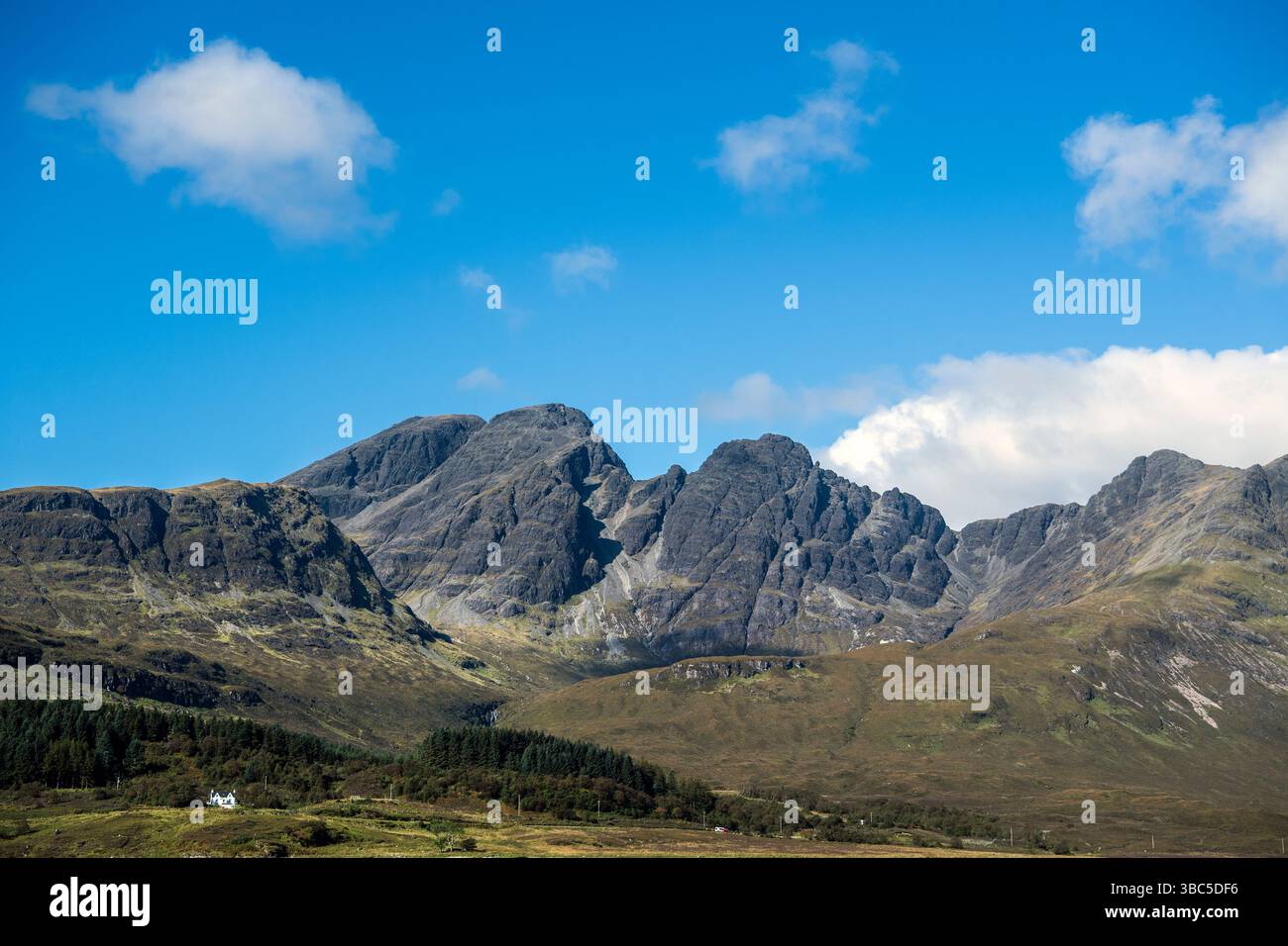 Rugged peaks of Bla Bheinn (Blaven) on the Isle of Skye, Scotland, UK ...