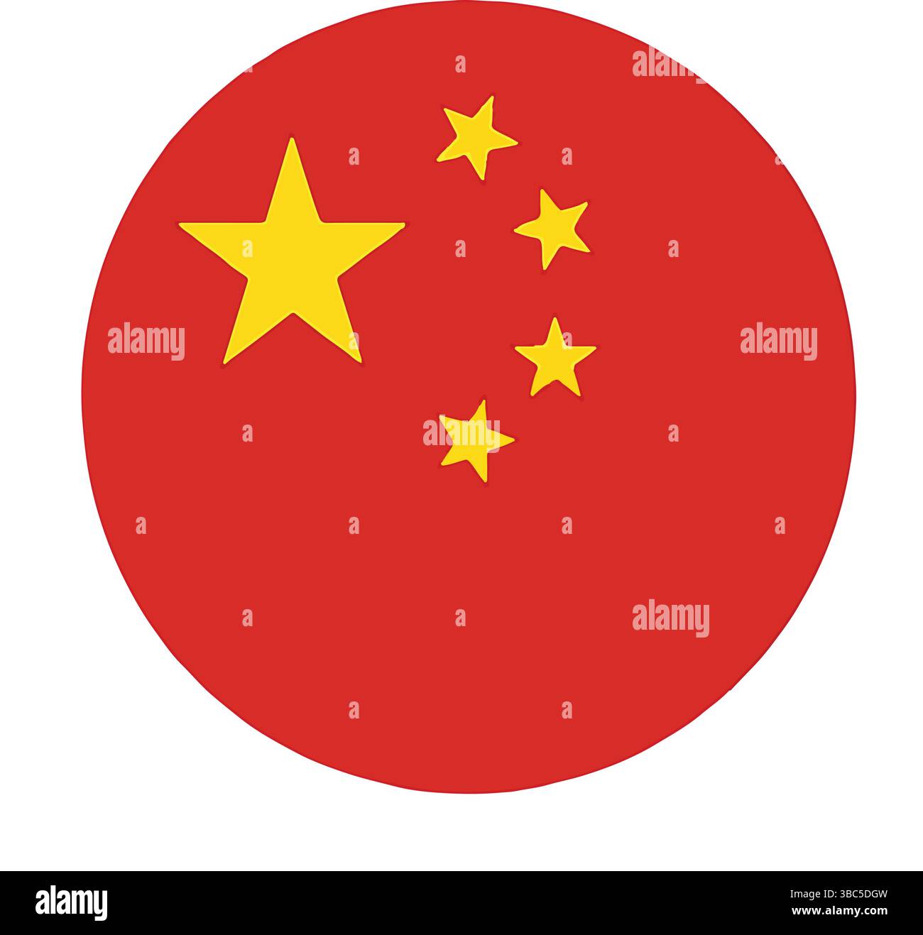 China Flag Circle Vector – Official Chinese National Emblem with ...