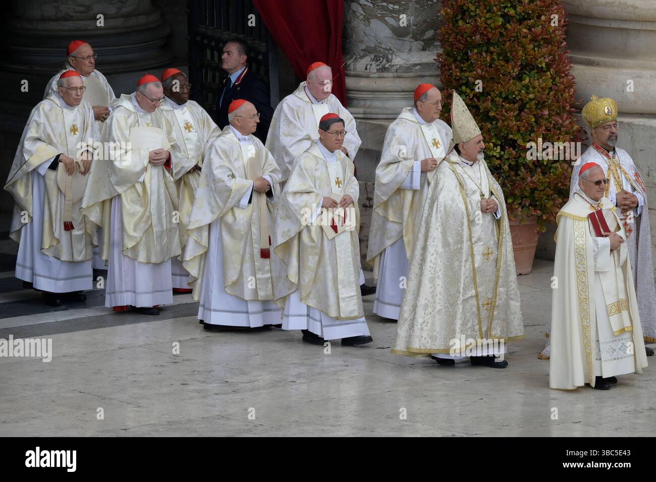 Vatican City, Italy. 18th May, 2025. Cardinal Luis Antonio Tagle (c ...