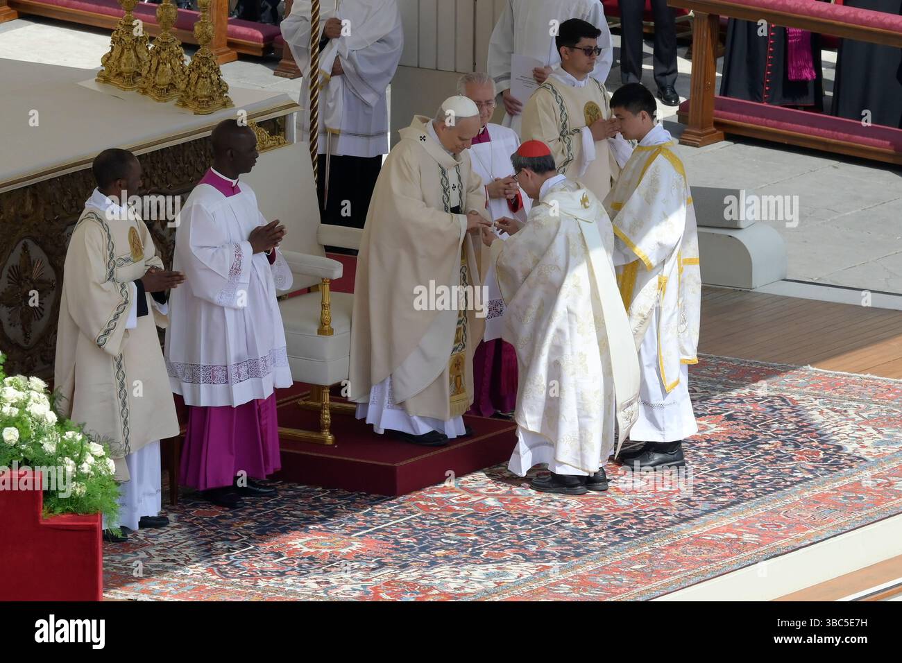 Vatican City, Italy. 18th May, 2025. Pope Leo XIV receives the ...
