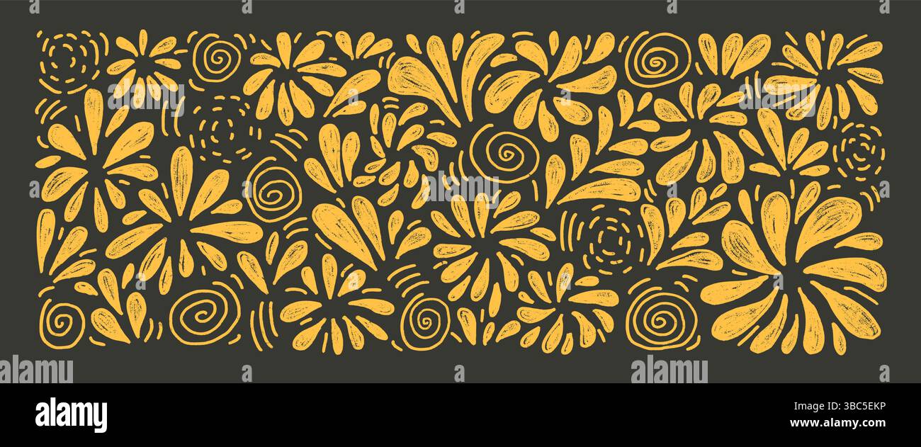 Fireworks golden set. Crayon firecrackers and party sprinkles in doodle ...