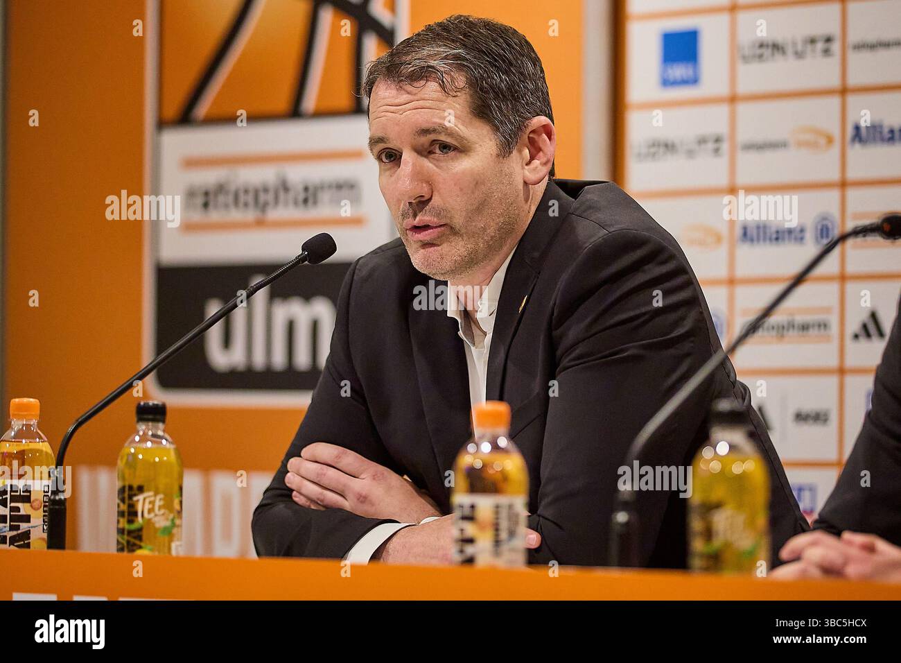 Ulm, Deutschland. 17th May, 2025. Ty Harrelson (ratiopharm ulm, Head ...