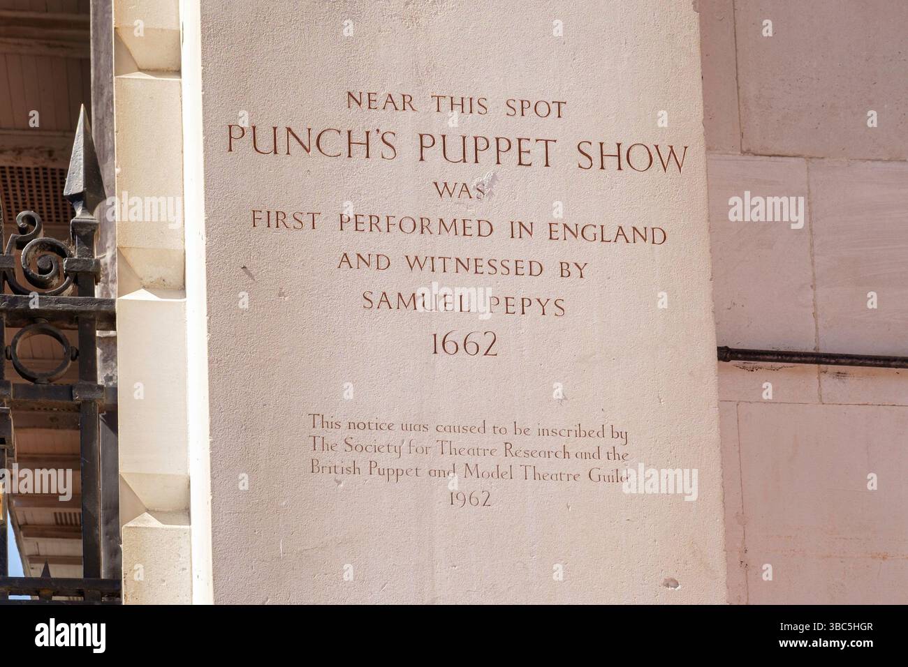 Inscription at St Paul's Church, Covent Garden, the location of the ...