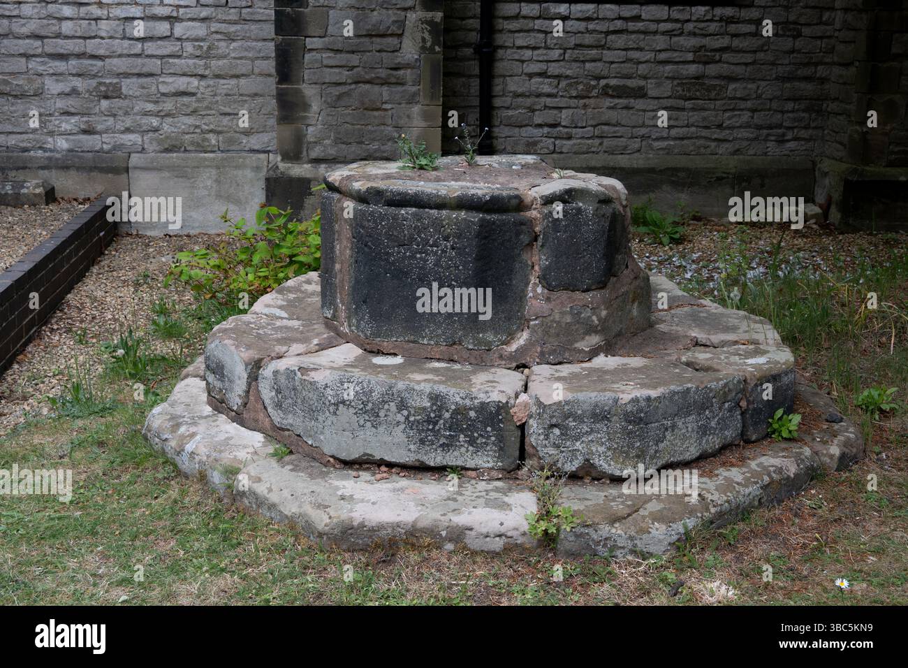 An old cross base, St. Michael the Archangel churchyard, Rushall, West ...