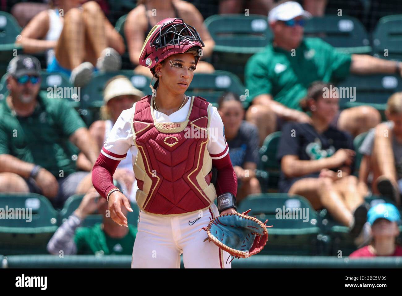 Florida State catcher Michaela Edenfield (51) in action during an NCAA ...