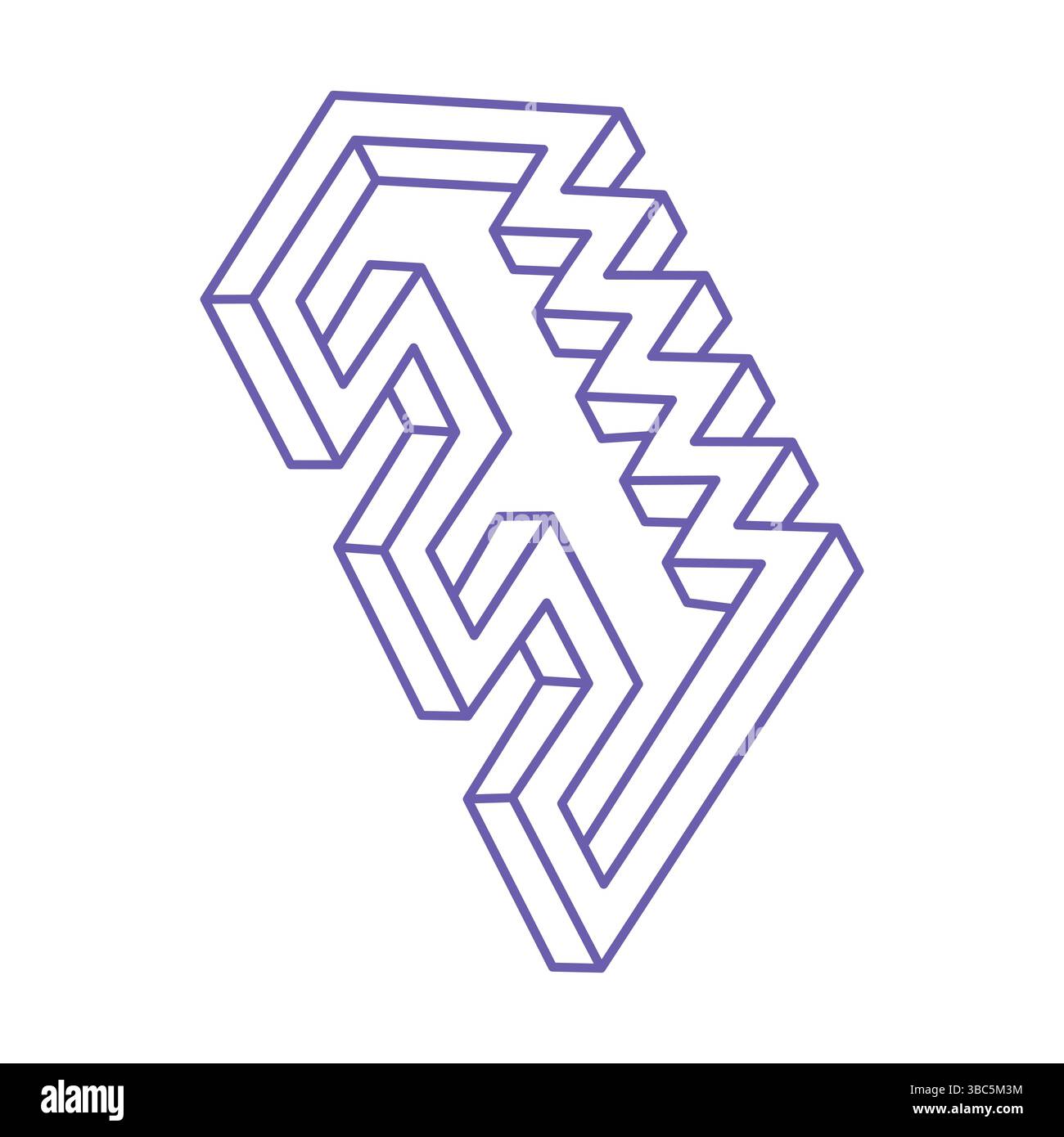 Impossible shapes. Sacred geometry figures. Optical illusion. Abstract ...