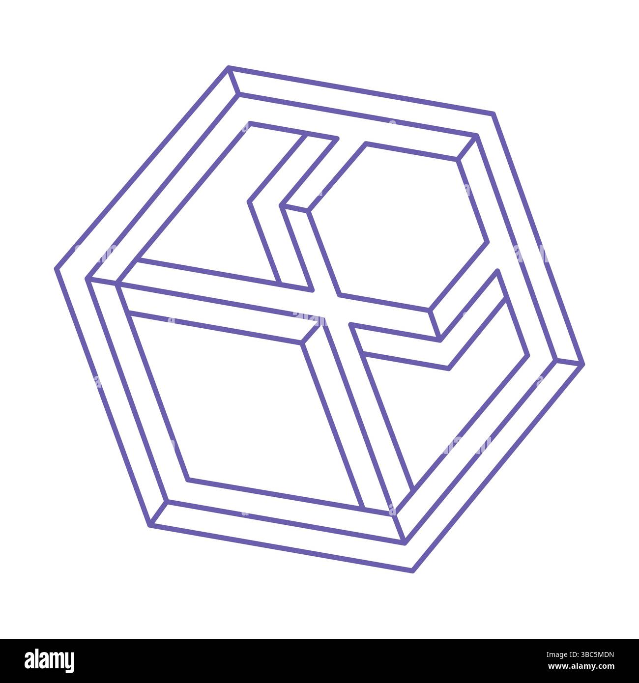 Logo. Impossible shapes, optical illusion, vector. Optical art objects. Geometric figures. Line ...