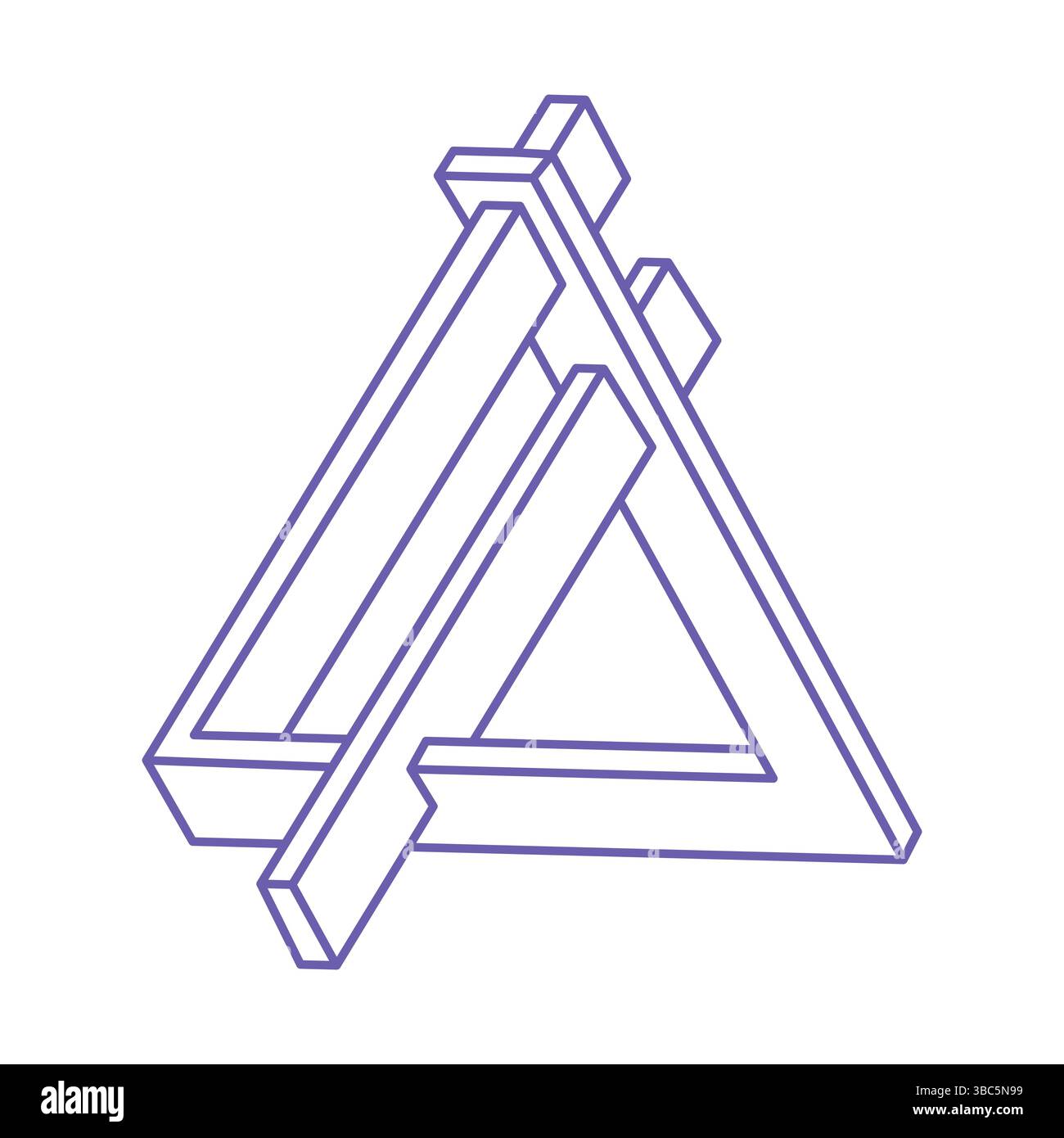 Optical illusion tattoo in trendy 2022 Very Peri color. Impossible ...