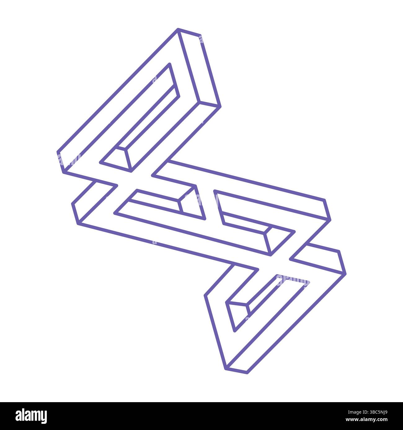 Impossible shapes. Sacred geometry. Optical illusion figure. Abstract ...