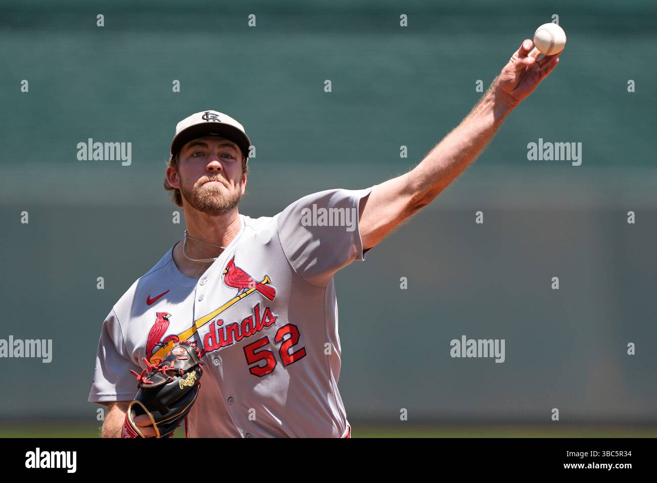 St. Louis Cardinals starting pitcher Matthew Liberatore throws during ...