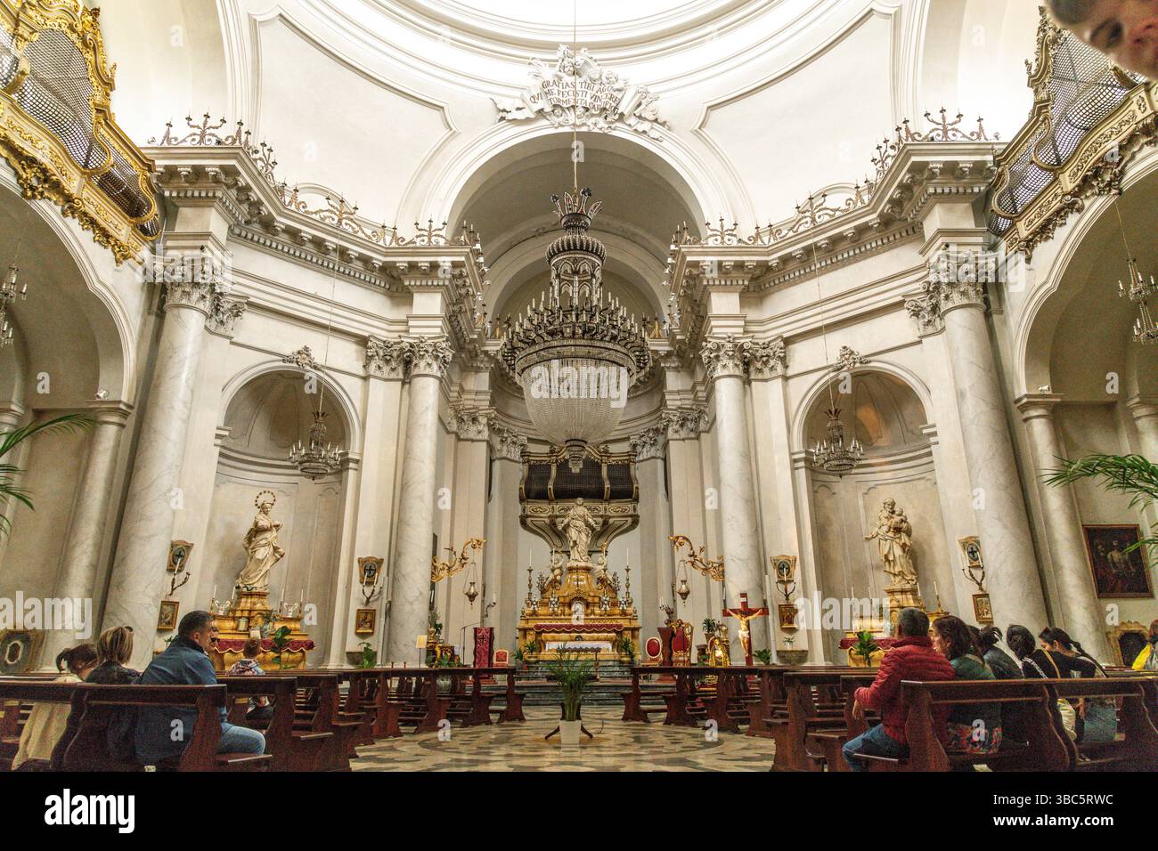 Interior of SantAgata Cathedral in Catania Stock Photo - Alamy