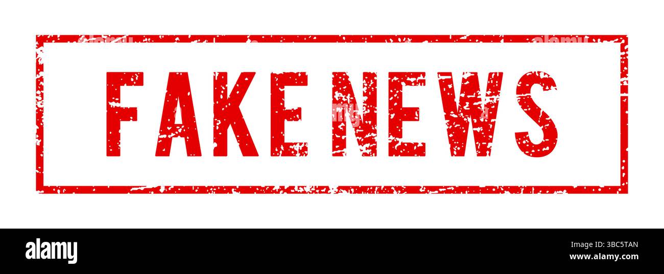 Red fake news stamp on Cut Out Stock Images & Pictures - Alamy