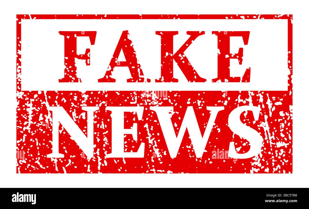 Red fake news stamp on Cut Out Stock Images & Pictures - Alamy
