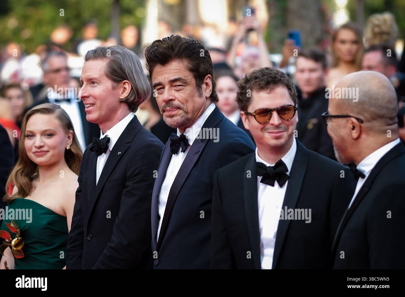Cannes, France. 18th May, 2025. Wes Anderson, Benicio Del Toro, Michael ...