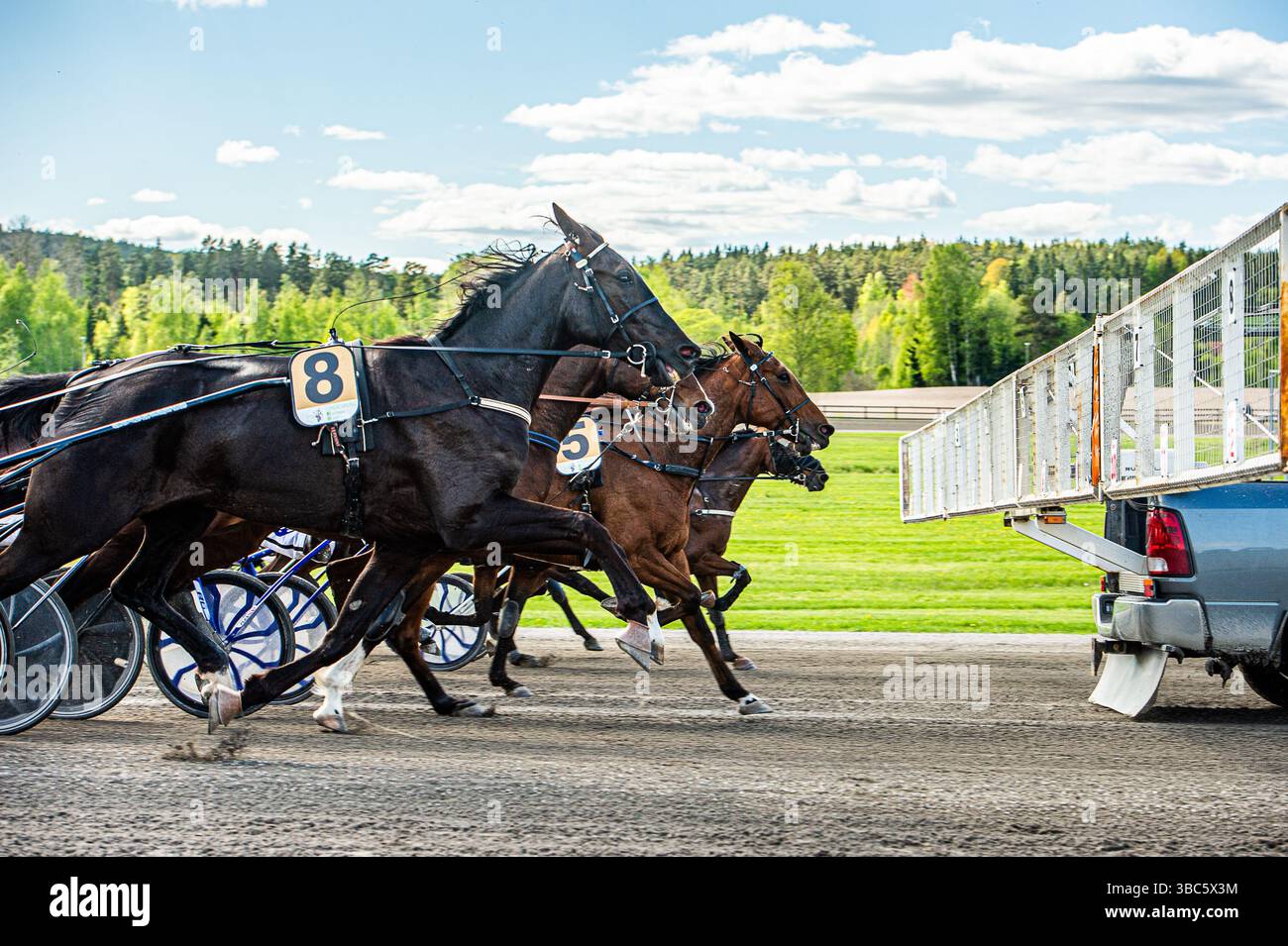 Behind the starting vehicle Stock Photo - Alamy