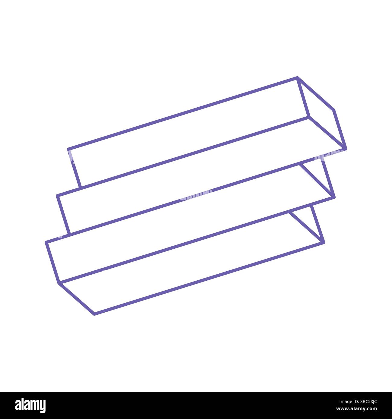 Logo in trendy 2022 Very Peri color. Impossible shapes, optical ...