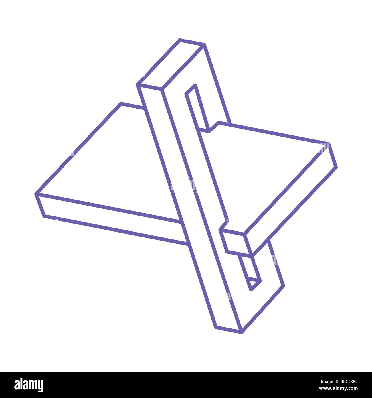 Impossible shapes. Sacred geometry figure. Optical illusion logo ...