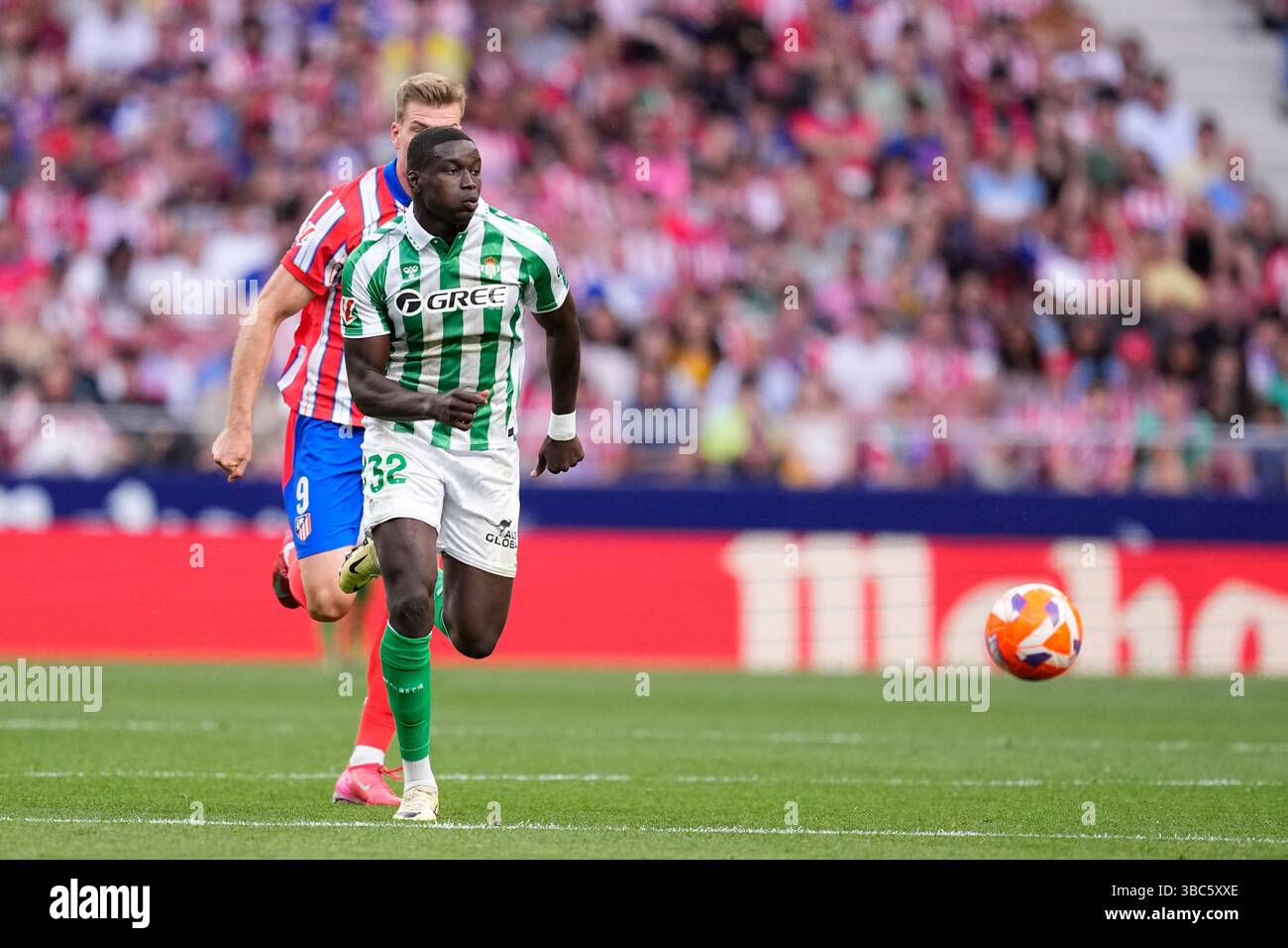 Nobel Mendy of Real Betis in action during the Spanish League, LaLiga ...