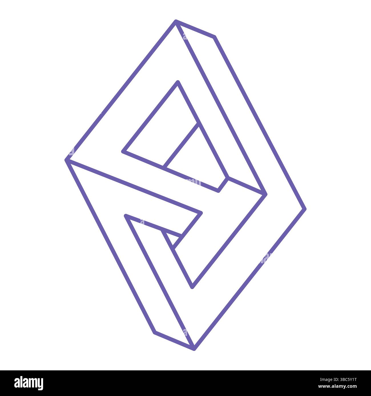 Impossible shape. Logo. Sacred geometry figure. Optical illusion ...