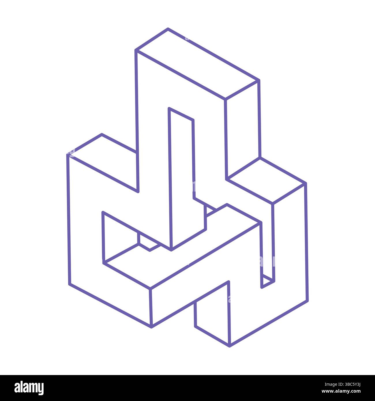 Escher paradox. Optical illusion objects. Sacred geometric figure ...