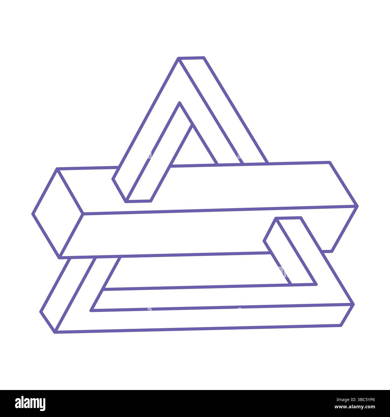 Impossible shapes, optical illusion tattoo, vector. Optical art objects ...