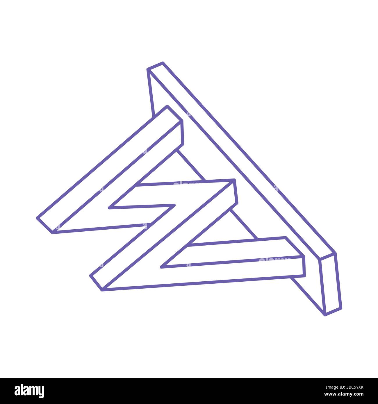 Impossible shapes. Logo. Sacred geometry figures. Optical illusion ...