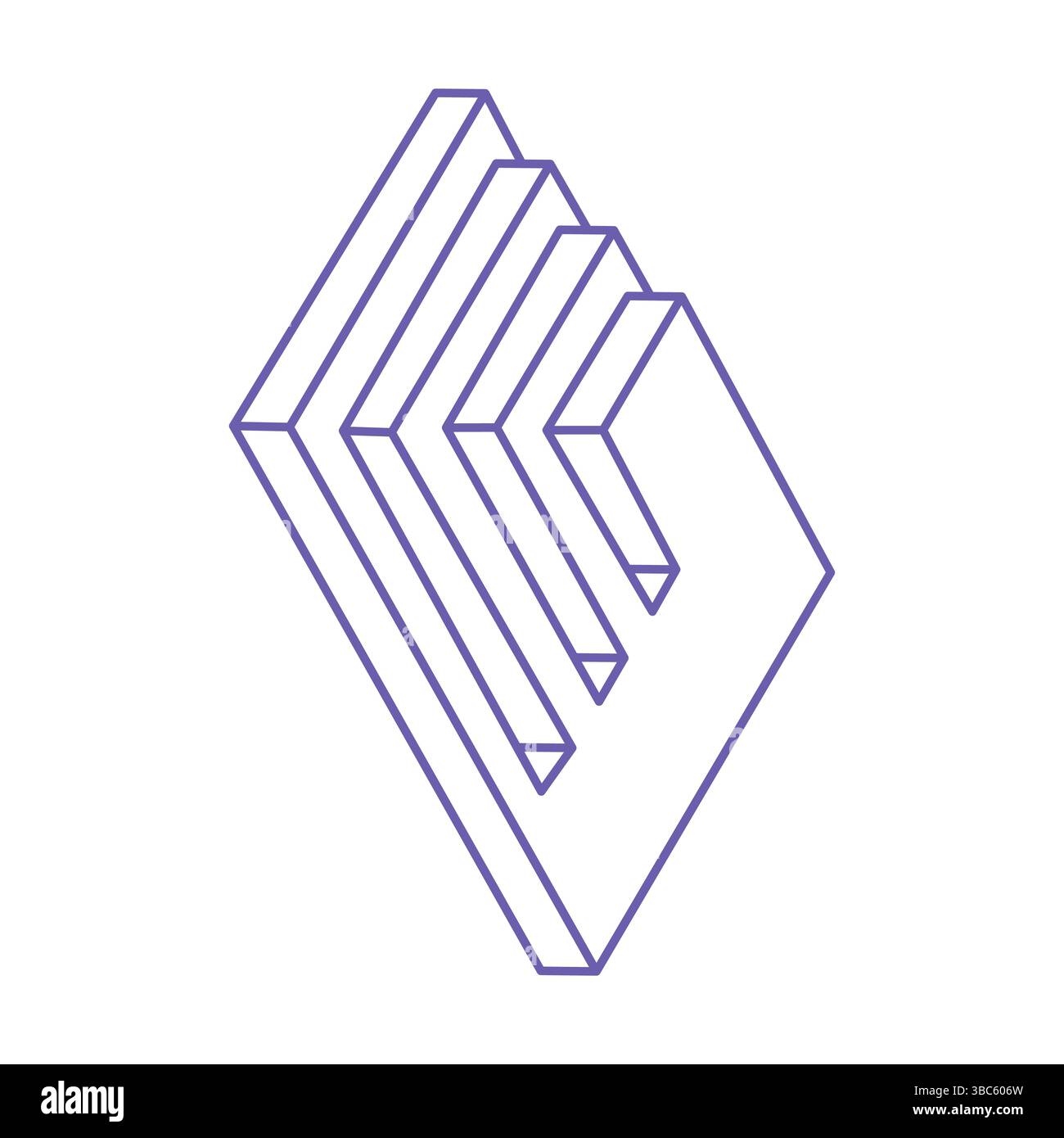 Impossible shape. Logo. Sacred geometry figure. Optical illusion tattoo ...