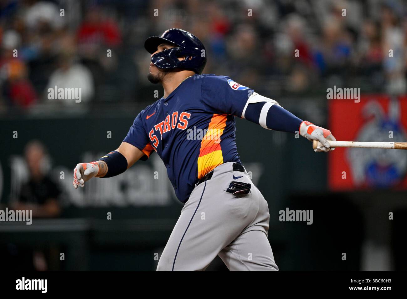 Houston Astros' Isaac Paredes hits a three-run home run off Texas ...