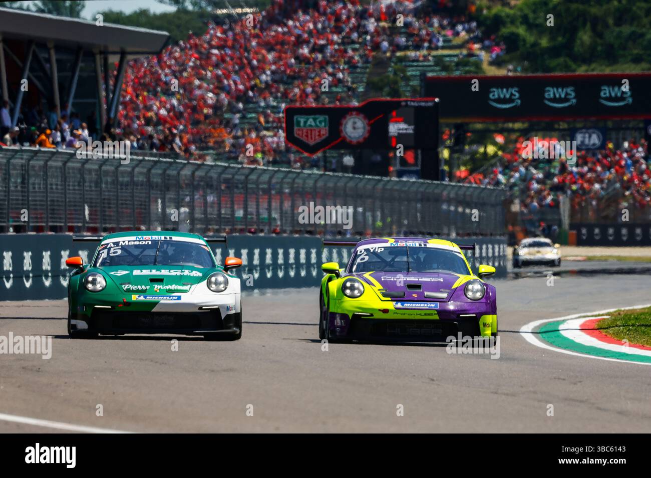 Imola, Italy. 18th May, 2025. #15 Aaron Mason (GBR, Martinet by Almeras ...