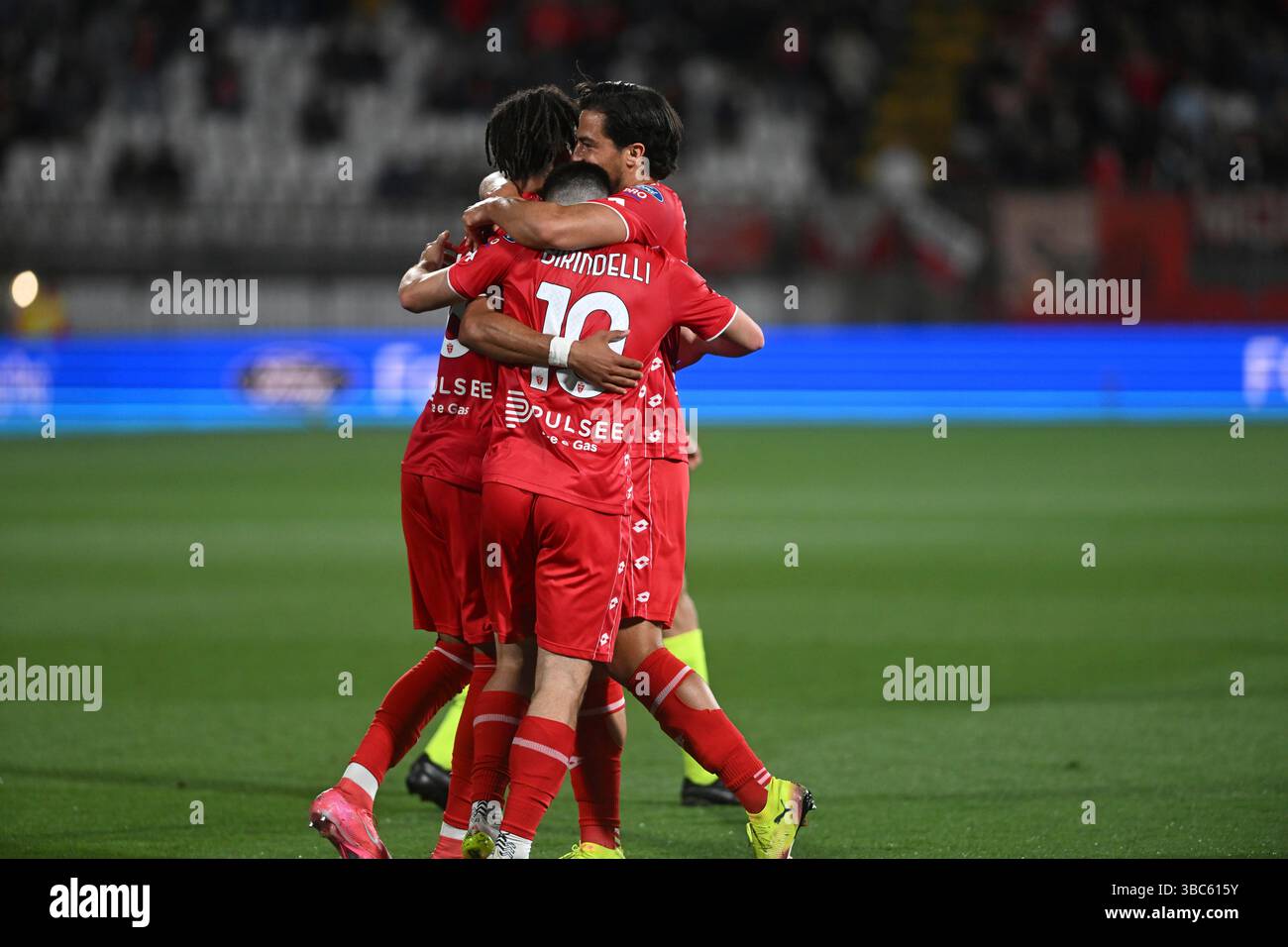 AC Monza's players celebrate their goal during the Italian Serie A ...