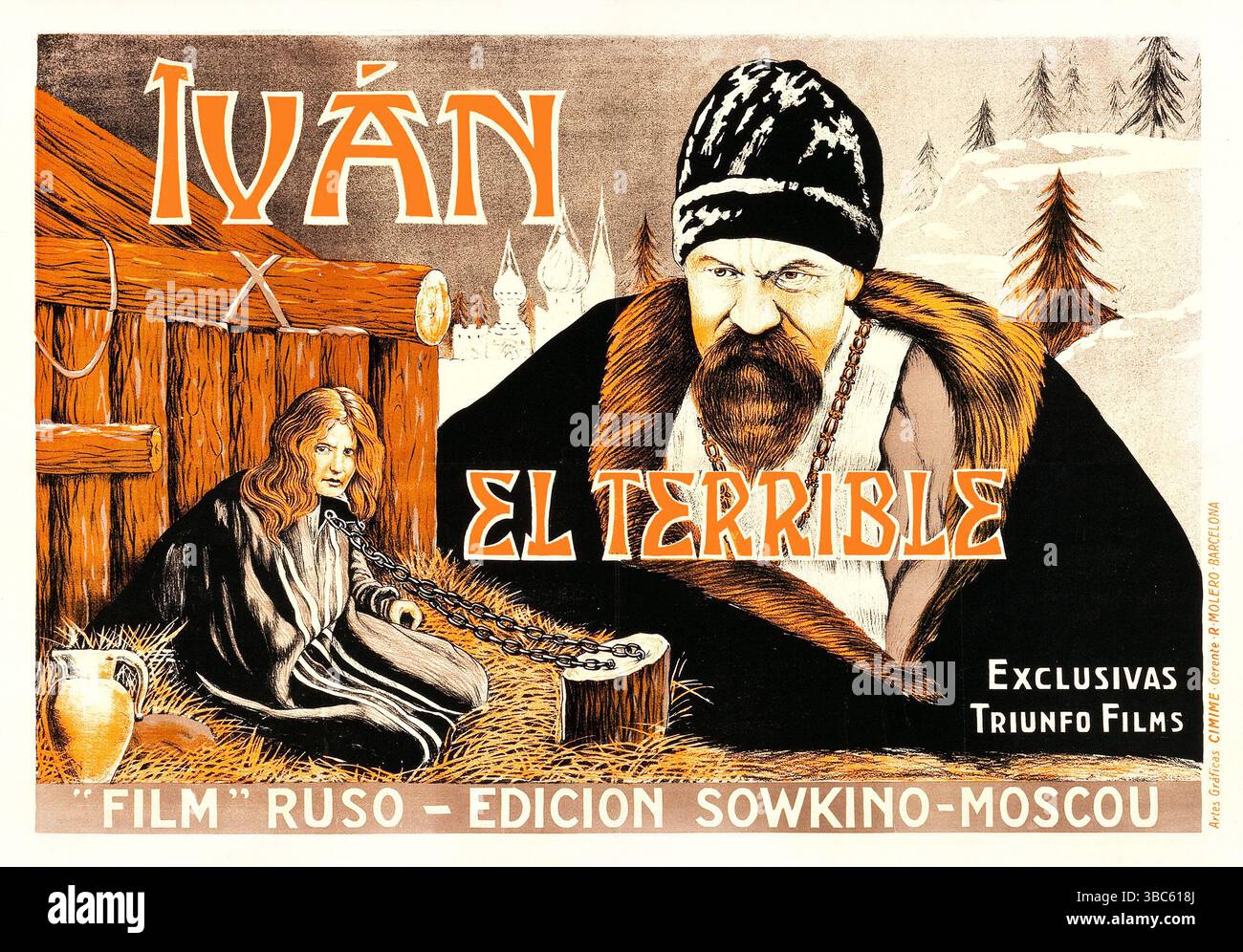 1944 Spanish poster for movie Ivan the Terrible, directed by Sergei ...