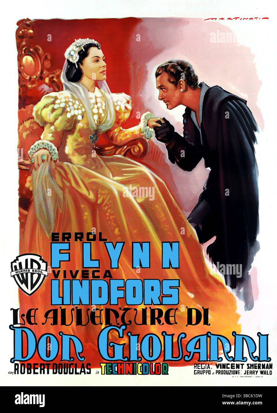 1948 Italian movie poster for "The Adventures of Don Juan," American ...