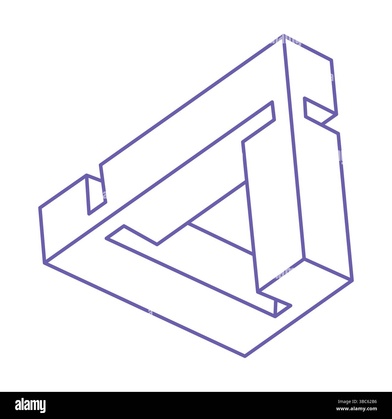 Impossible shapes. Logo. Sacred geometry figures. Optical illusion. Abstract eternal geometric ...