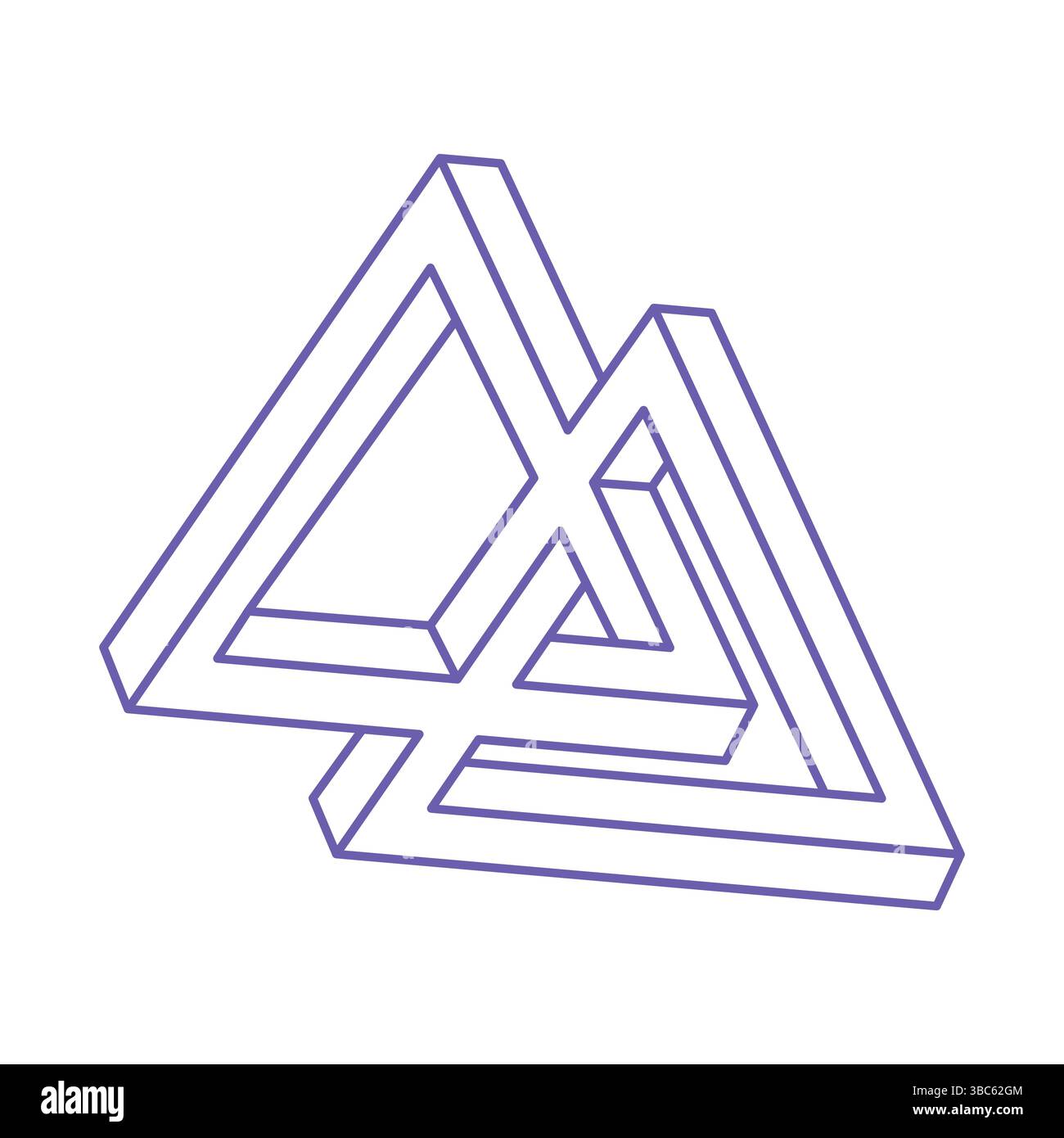 Impossible shape. Sacred geometry. Optical illusion figures. Abstract ...