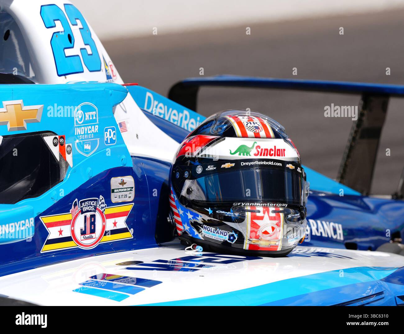 INDIANAPOLIS, IN - MAY 17: The helmet of IndyCar driver Ryan Hunter ...