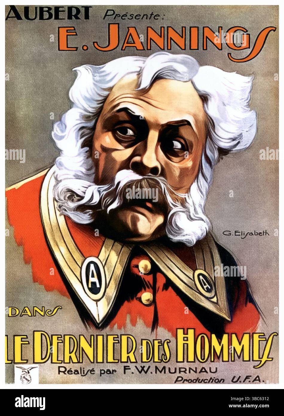 a poster for the 1924 German silent film "The Last Laugh" ("Der letzte ...