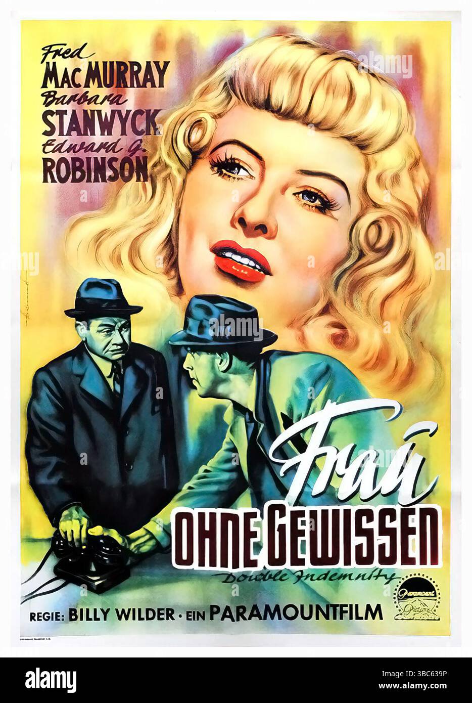 1944 German poster for film noir "Double Indemnity," directed by Billy ...