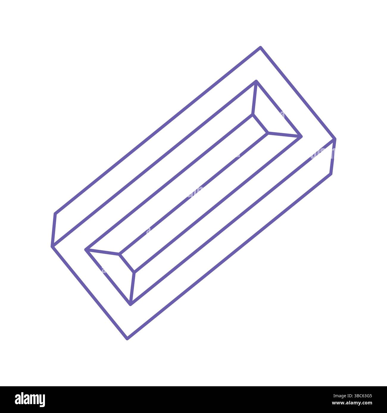 Optical illusion. Impossible shapes vector. Optical art object. Geometric figures. Escher ...