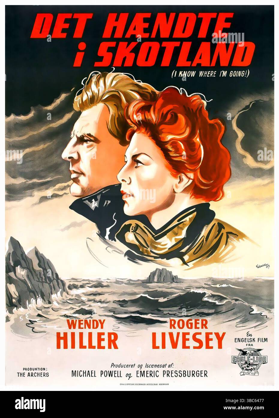 Danish movie poster for the 1945 British film I Know Where I'm Going ...