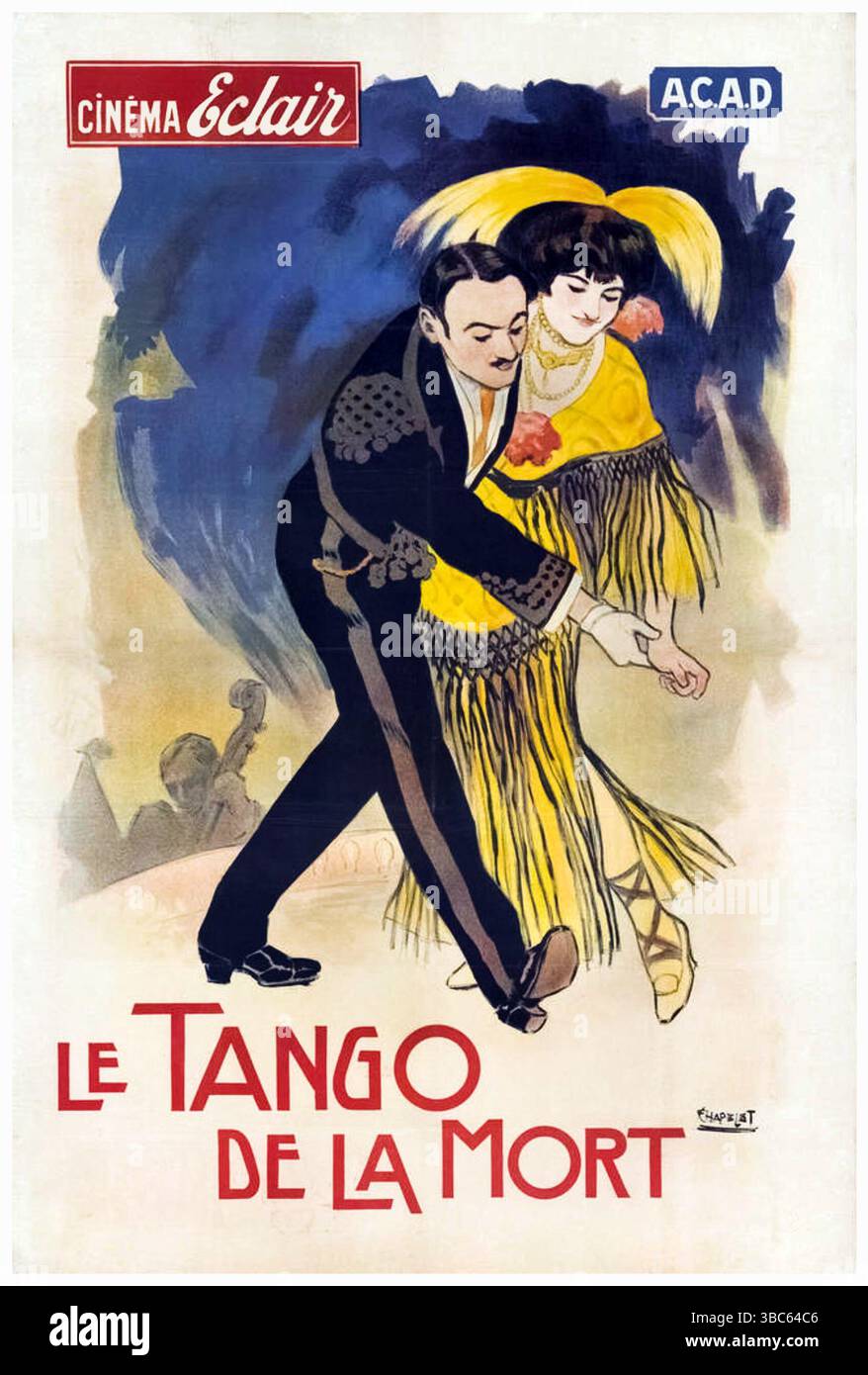 1914 French poster for the silent film "Le Tango de la Mort" (The Tango ...