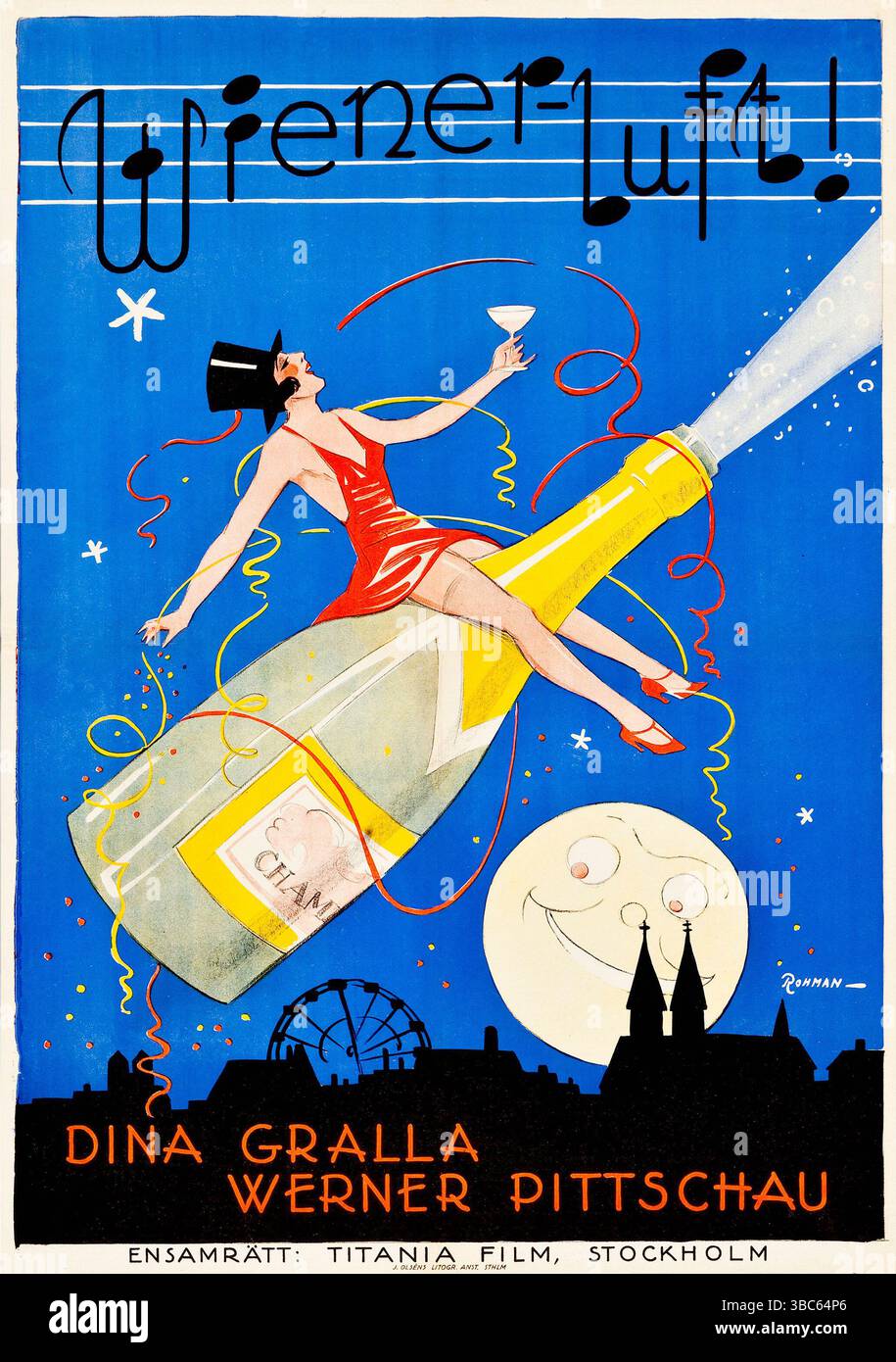 1926 poster for Austrian silent film "Wiener Luft" ("Vienna Air"), also ...
