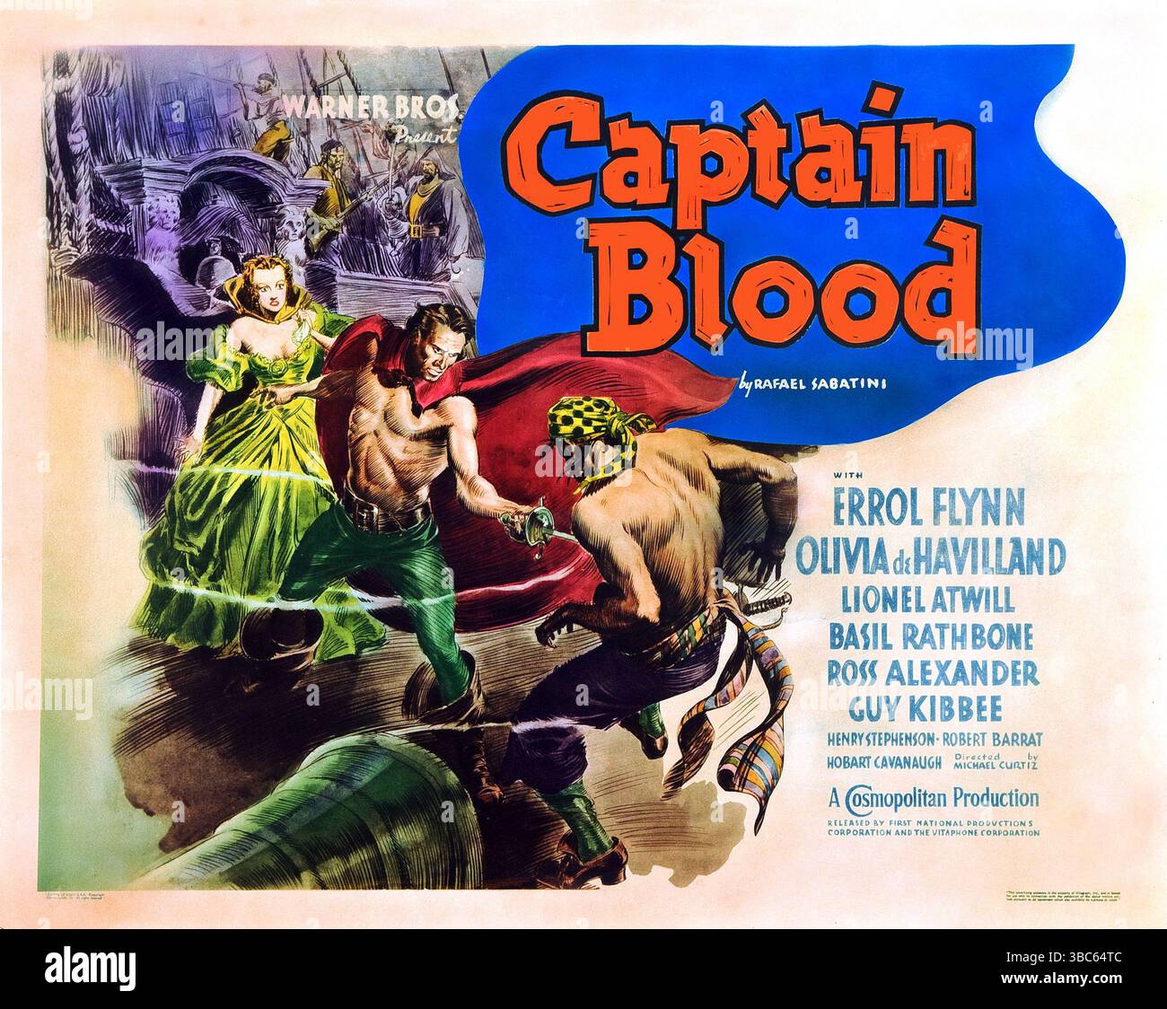 1935 Warner Brothers film Captain Blood, starring Errol Flynn and ...