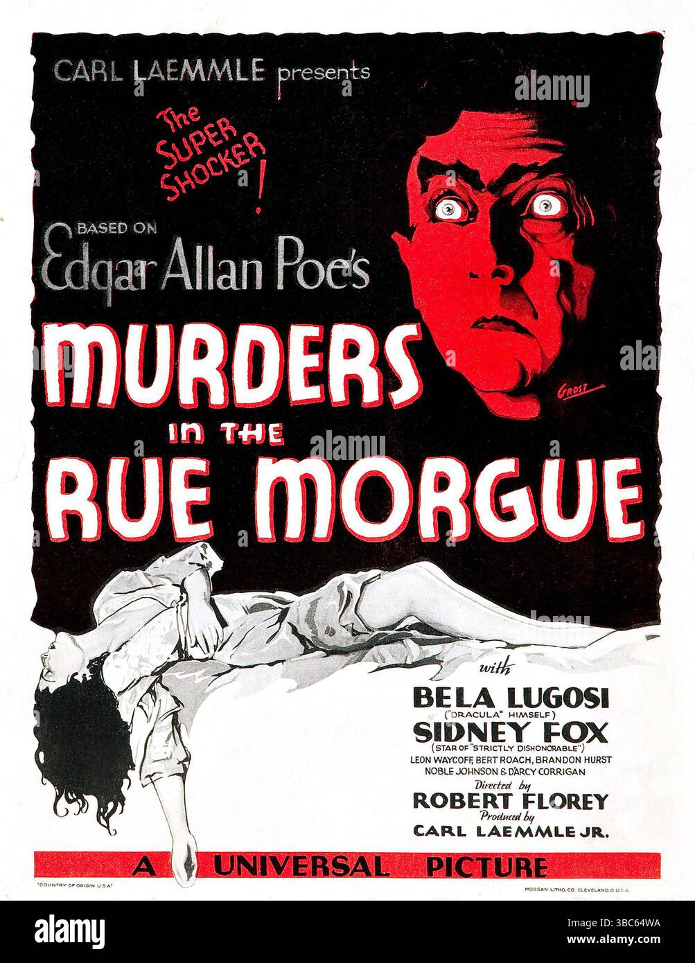 poster for the 1932 film Murders in the Rue Morgue,directed by Robert ...