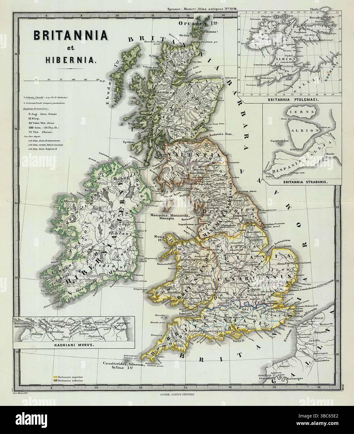: Britannia et Hibernia - Roman Britain and Ireland (Spruner-Menke ...