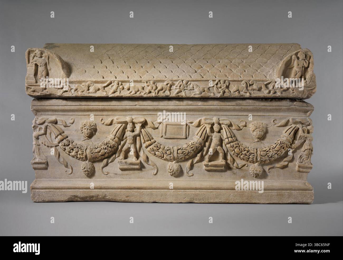Roman; Sarcophagus, garland; Stone Sculpture - Art of Europe 16 ...