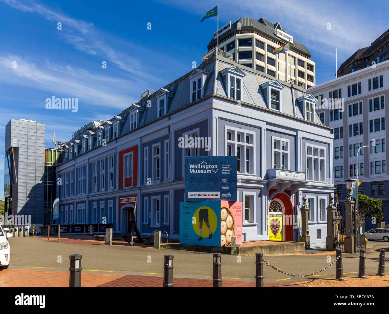 Wellington, New Zealand - March 7, 2025: The view of the Harbour Board ...