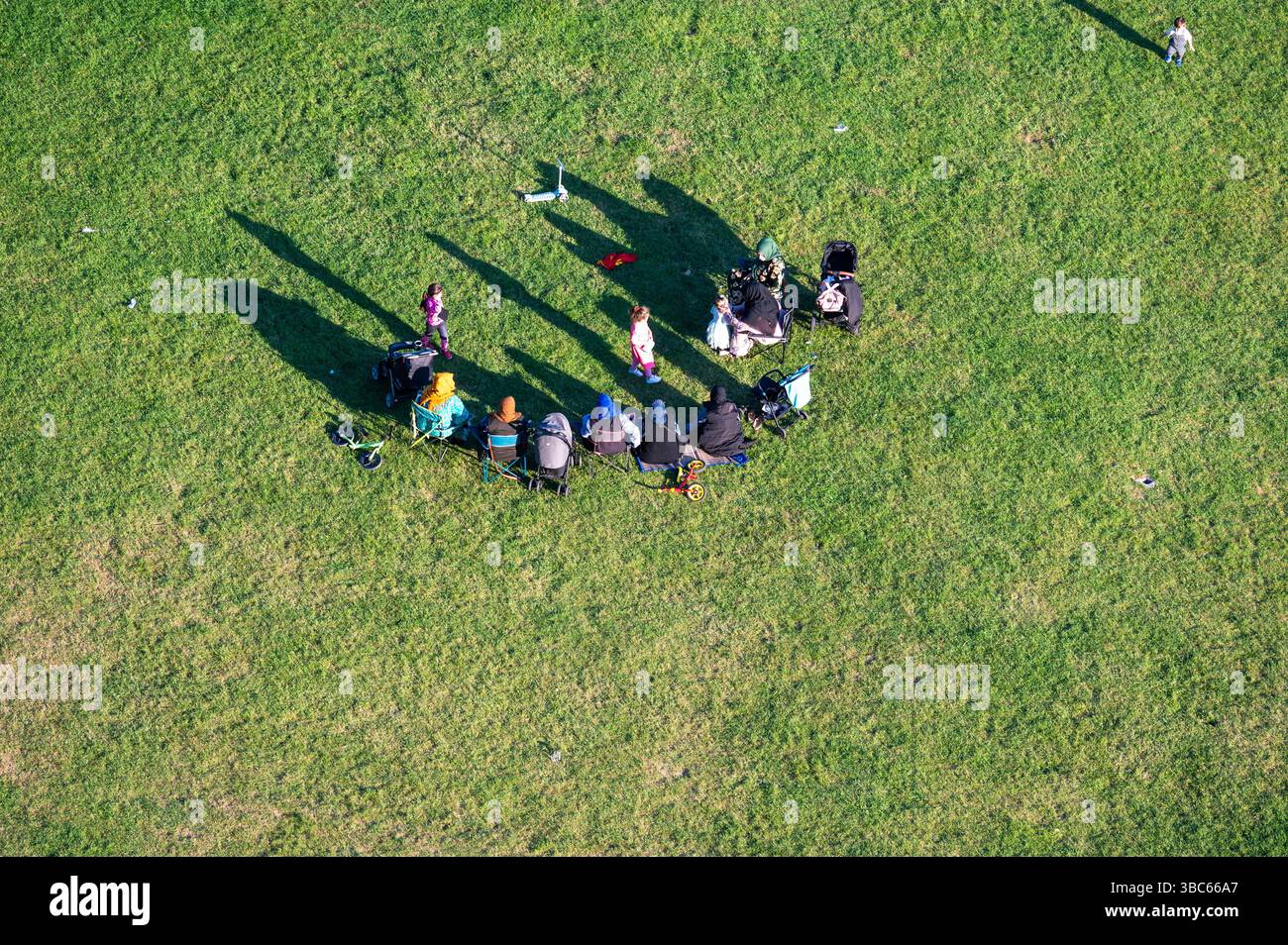 The Josaphat park with multi cultutal groups of families in the green ...