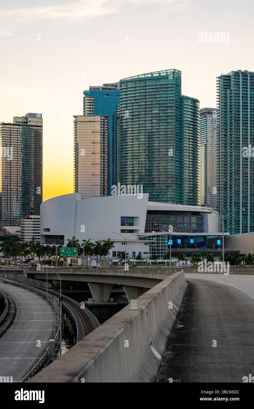 Miami, FL, USA - May 15, 2025: Kaseya Center Miami at 2025. East side ...