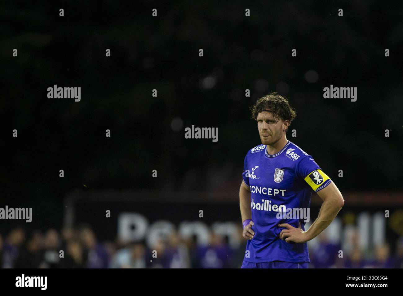 Maasmechelen, Belgium. 18th May, 2025. Patro Eisden's Jordan Renson ...