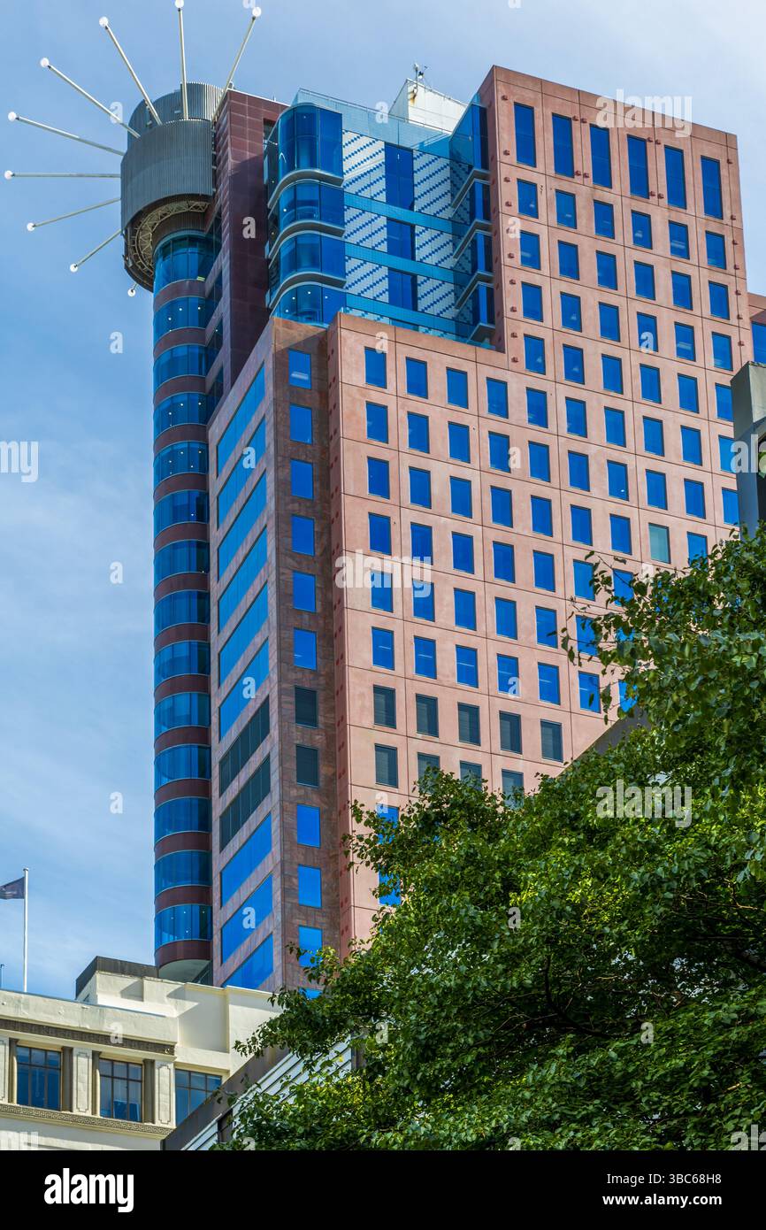 Cityscape of Wellington capital city of New Zealand. Dominion Building ...
